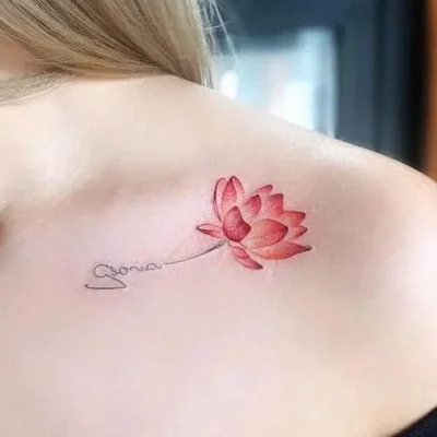 Lootoslille tätoveeringutes: sümboolika, stiilid ja ainulaadsed ideed ...